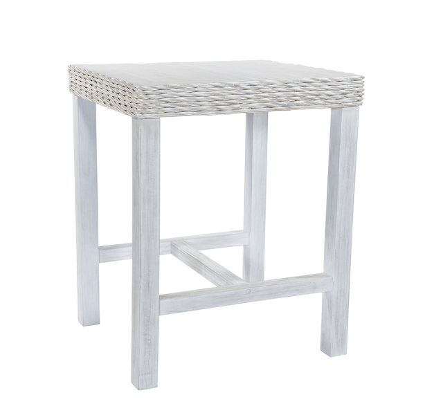 Maya White Wash Rattan Bar Table | Ancient Mariner Furniture