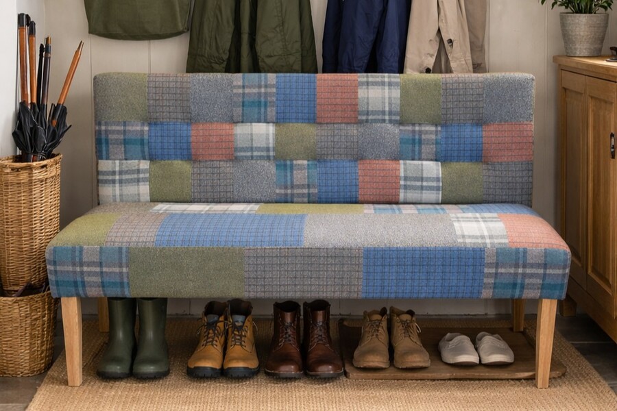 Colin Bench Seat in Patchwork (Please Select Leg Option) | Carlton ...