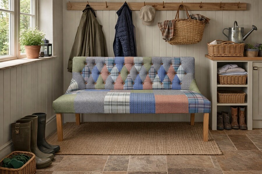 Stanton Bench Seat in Patchwork (Please Select Leg Option) | Carlton ...