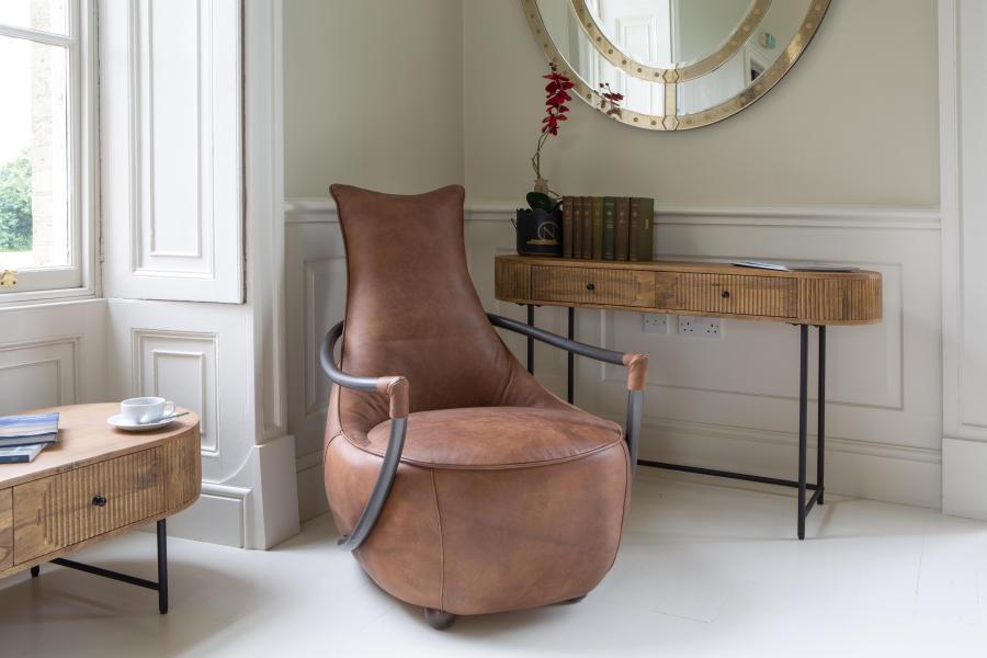 Carlton Fluted Ridged Wood 2 Drawer Console table.. | Designer ...