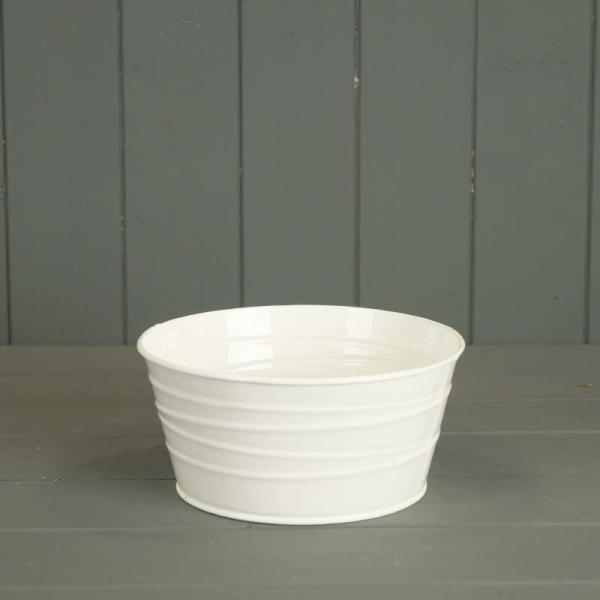 18cm White Zinc Bowl | Satchville