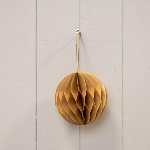 Set of 3 Caramel Round Baubles | Satchville