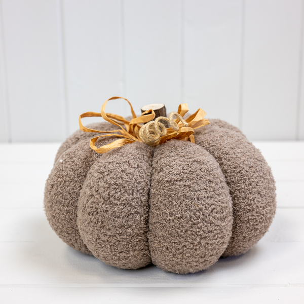 Beige Fabric Pumpkin | Satchville