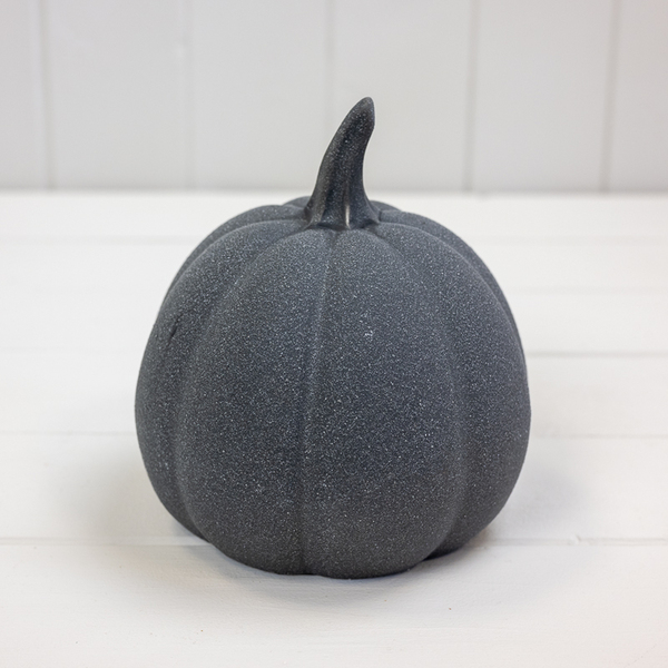 Black Ceramic Textured Pumpkin | Satchville