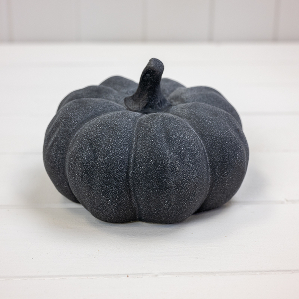 Black Ceramic Textured Pumpkin | Satchville