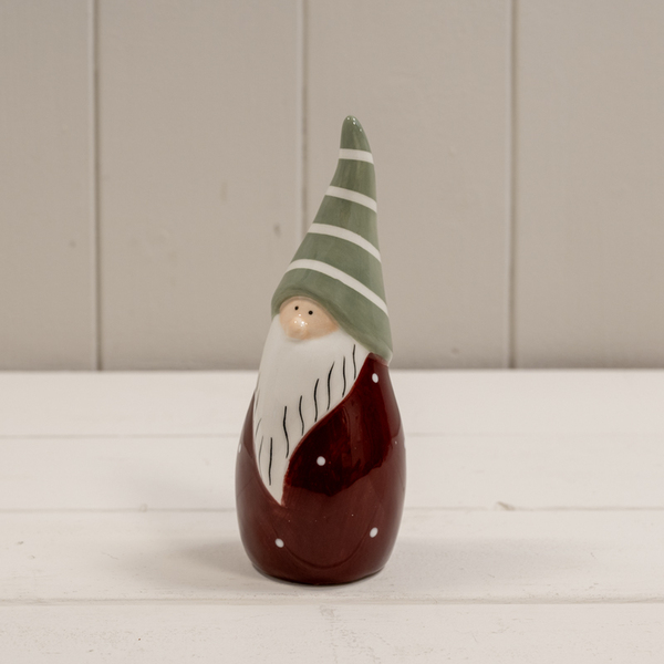 Dark Red / White Ceramic Gonk Decoration L5.3xD5.3xH13.8cm Weight-104g ...