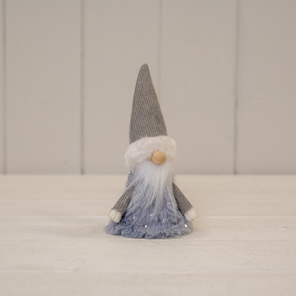 Grey Fabric Gonk with Fluffy Dress | Satchville