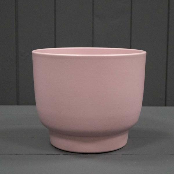Matt Rose Footed Griebling Ceramic Pot D17cm | Satchville