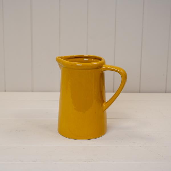 Large Burnt Yellow Ceramic Jug | Satchville