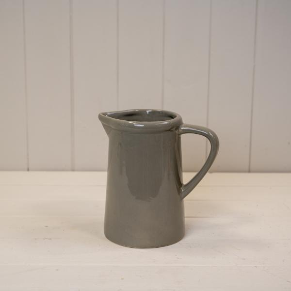 Large Grey Ceramic Jug TD10.5cm H18cm B14.8cm | Satchville