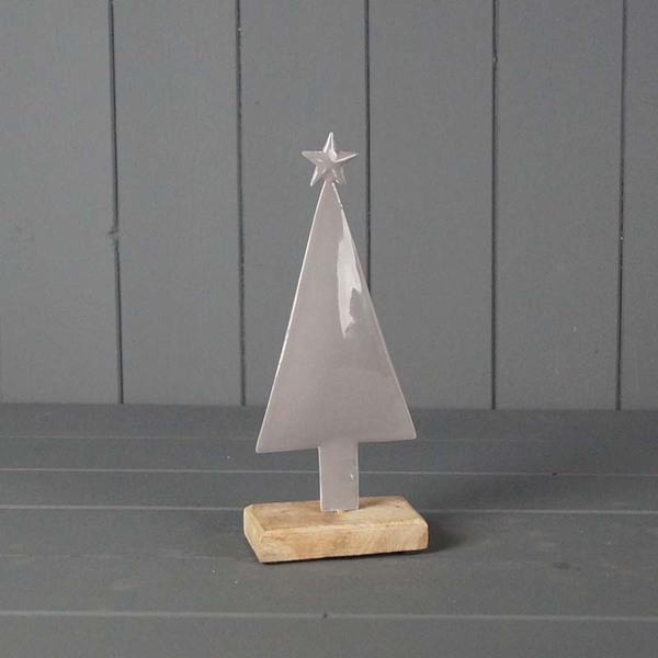 Grey Enamelled Tree L7.5xW5xH17.5cm | Satchville