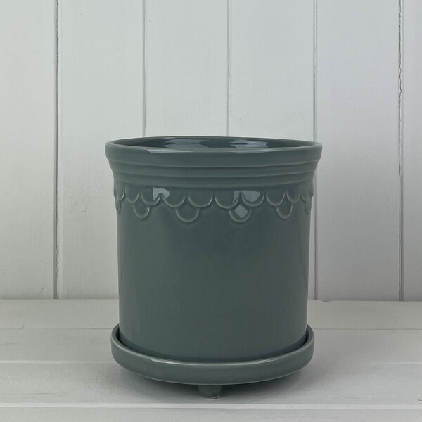 Grey Saucer Pot | Satchville