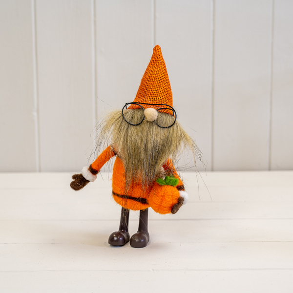 Wool Autumn Gonk with Pumpkin 8x11x21cm Weight-57g | Satchville